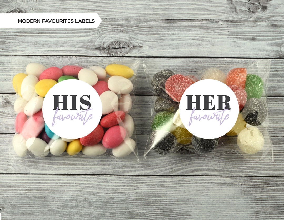 His Favourite & Her Favourite Favour Label | Wedding Favours | Favor ...