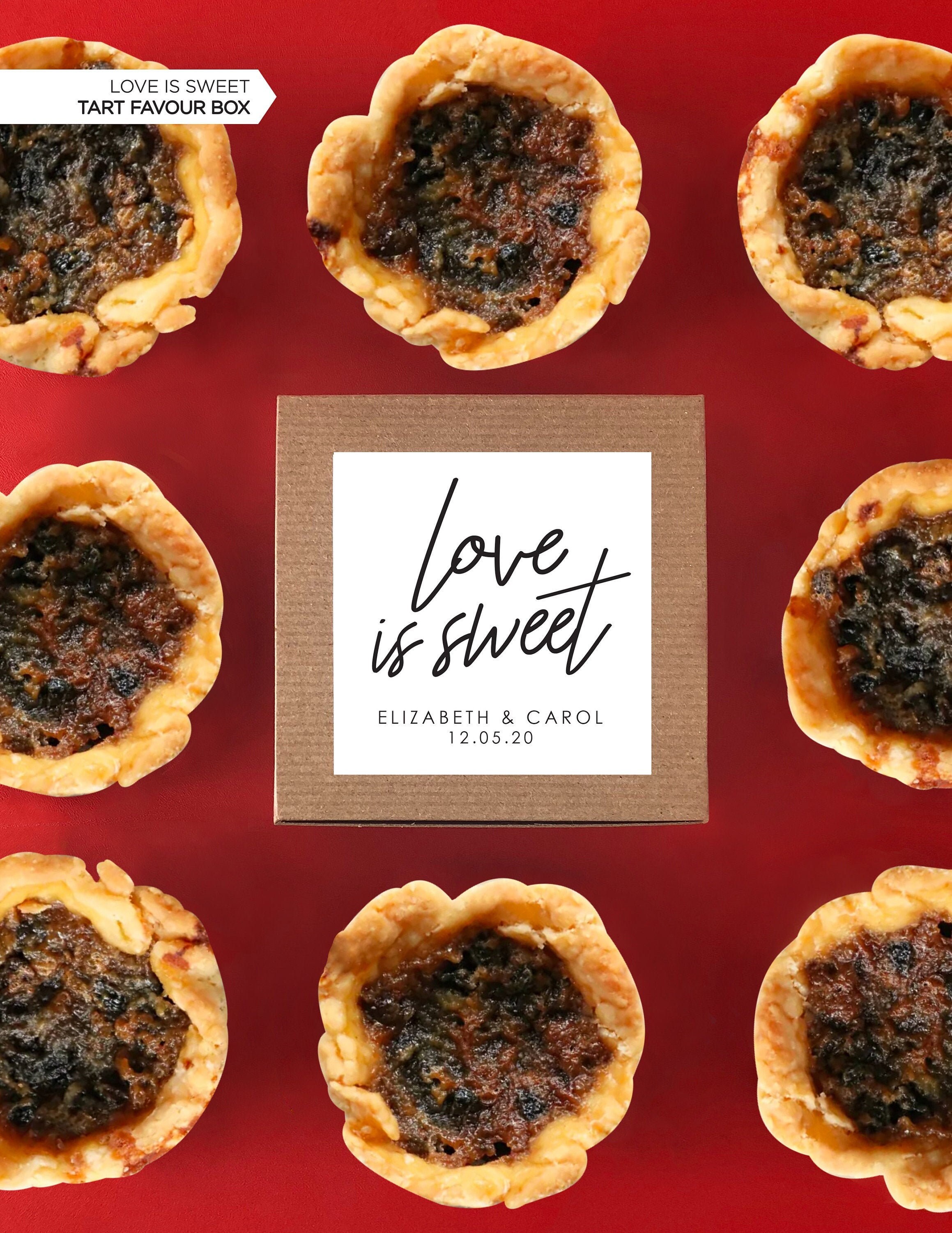 New Butter Tart Favour Box Wedding Butter Tart Box Kraft - Etsy UK