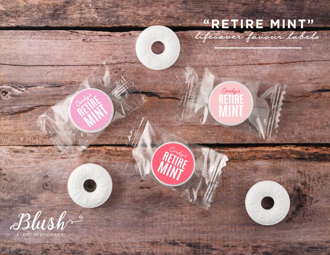 NEW! 108 Personalized Mint Stickers | Mint Labels | Retire Mint Favours ...