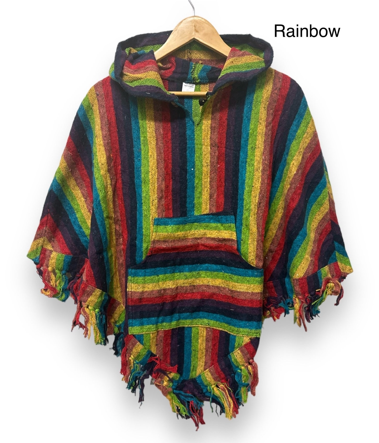 Hippie Short Poncho for Men & Women - Etsy