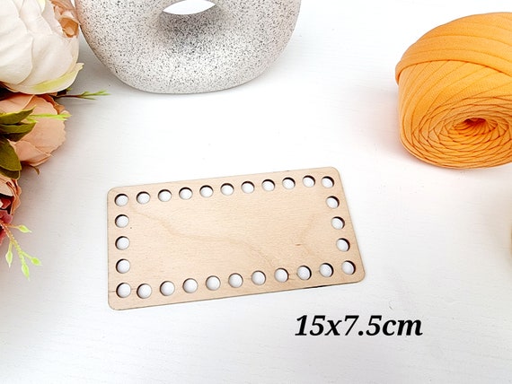 Home & Living Middle rectangle wooden base for crochet basket 7 sizes ...