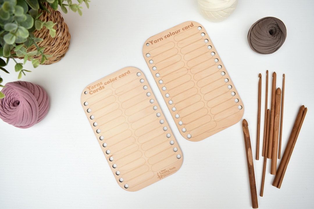 Wooden Yarn Colour Card Wool Colour Card Yarn Colour Organizer Project ...