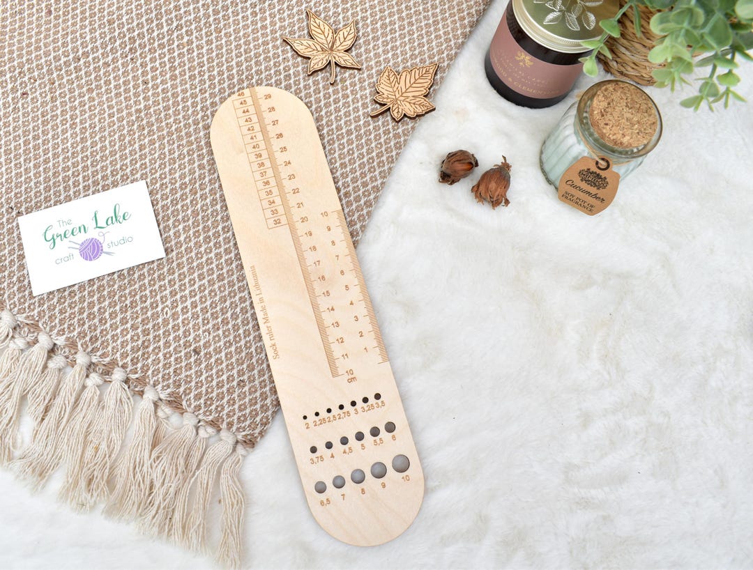 Wooden Sock Ruler N1, Needle Gauge, Knitting/crochet Tool Foot ...
