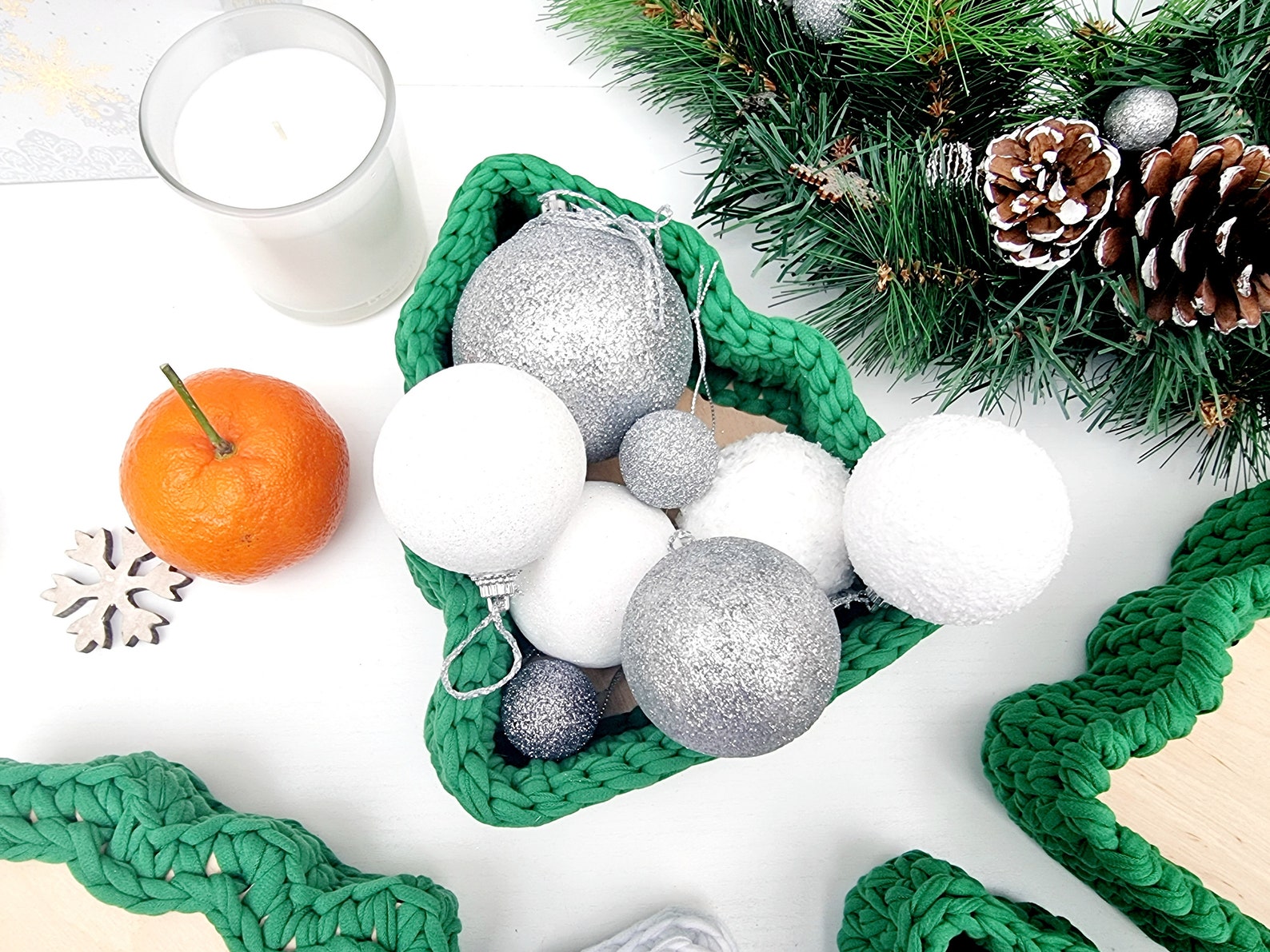 Christmas Tree Wooden Base for Crochet, Macrame or Coiled Baskets: 8mm ...