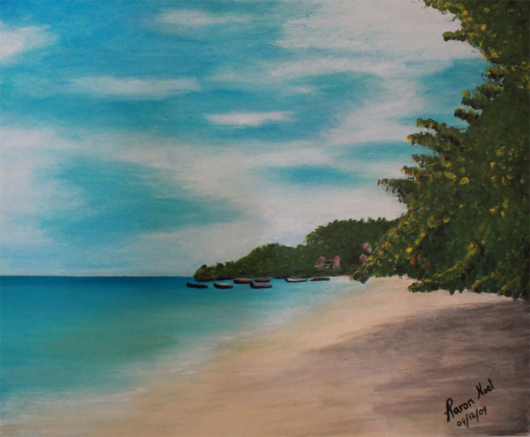 Caribbean Beach Art - Downloadable Prints - Digital Prints - Etsy