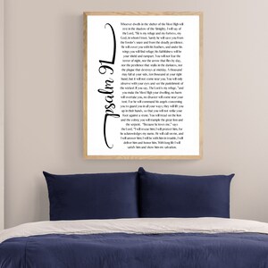 Christian Artwork, Scripture Print, Bible Verse Art Print, Psalm 91 ...