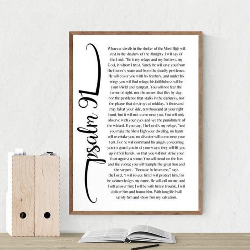 Psalm 91 Kjv Poster - Etsy