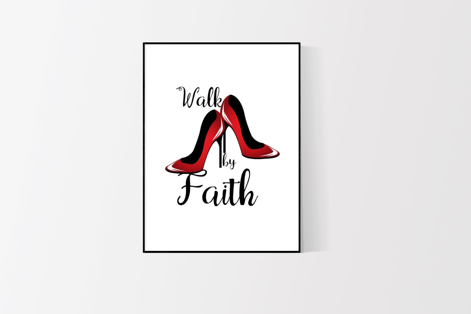 Walk By Faith A4 Print Bible Poster Scripture Wall Art Decor | Etsy