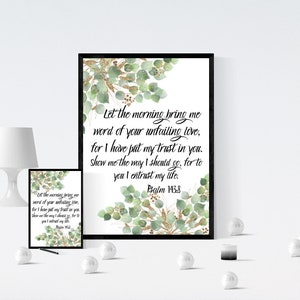 Biblical Wall Art, Psalm 143:8 Digital Print, Christian Scripture Print ...