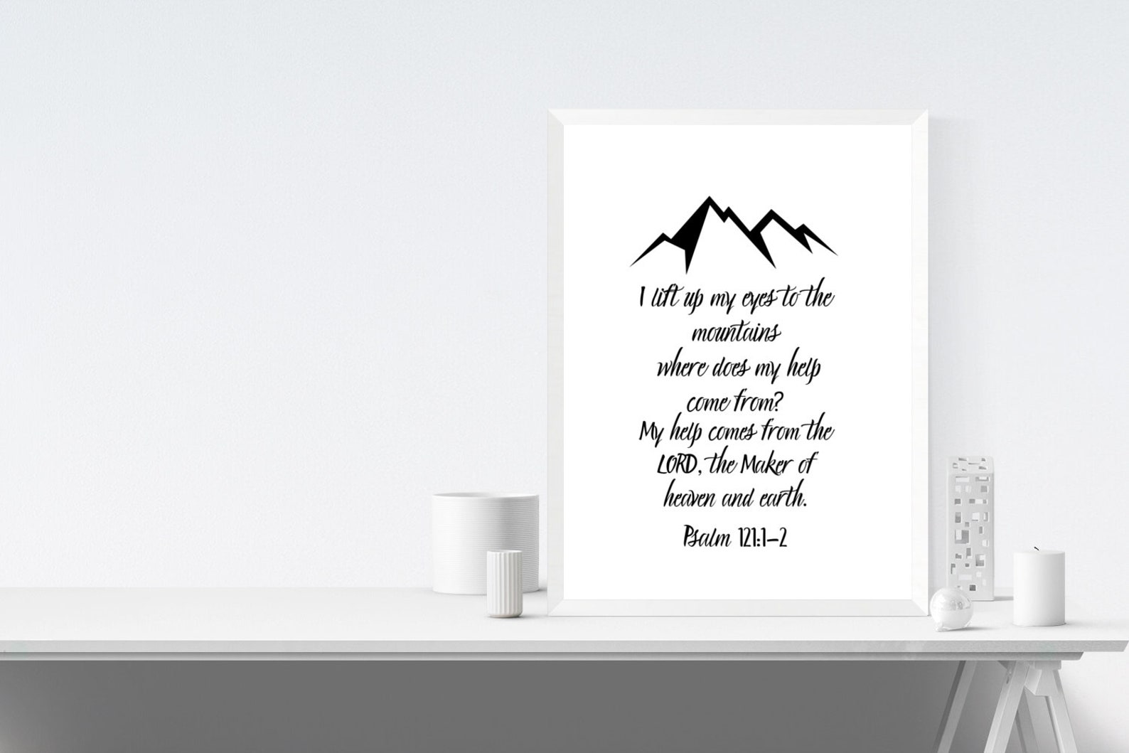 Psalm 121 Christian Artwork Biblical Wall Art Psalm - Etsy