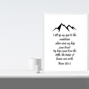 Psalm 121, Christian Artwork, Biblical Wall Art, Psalm Printable ...