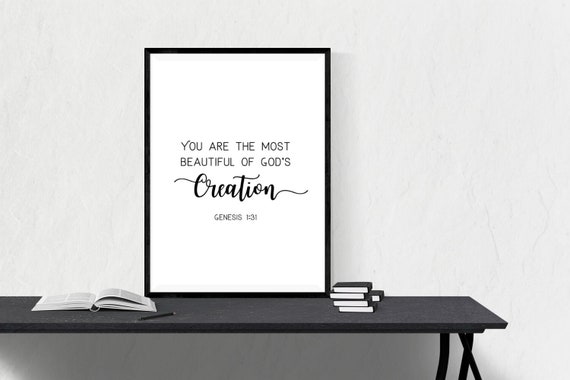 Bible Verse Poster Christian Poster Scripture Wall Art Bible | Etsy