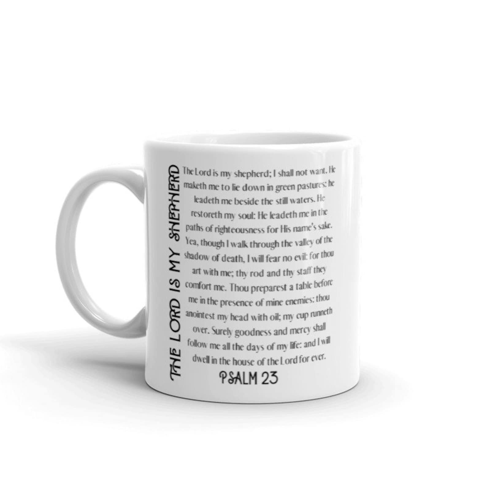 Psalm 23 Bible Verse Mug Christian Mug Bible Mug Psalm 23 - Etsy