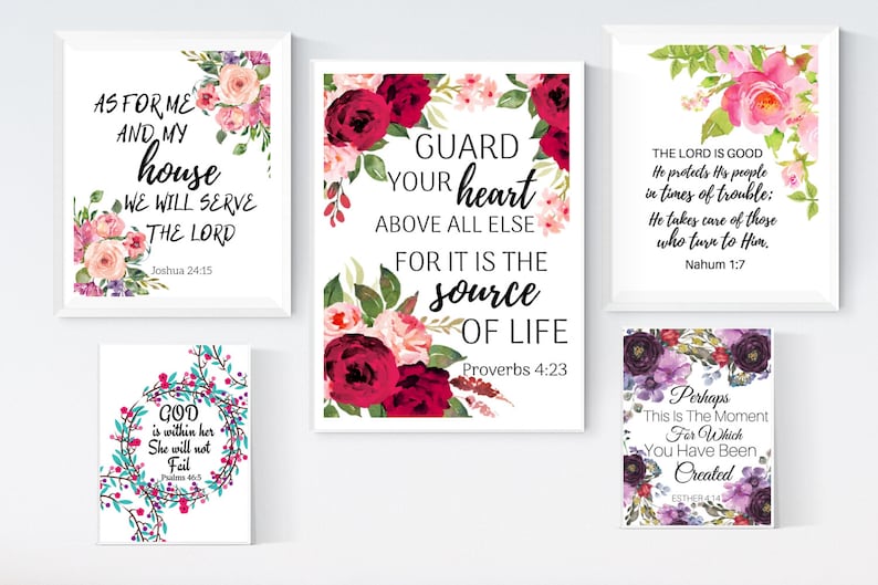 Bible Verse Bundle Printable Set Christian Bundle Bible | Etsy