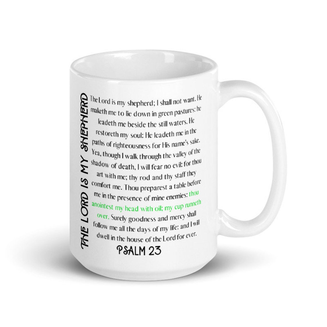 Psalm 23 Bible Verse Mug Christian Mug Bible Mug Psalm 23 - Etsy