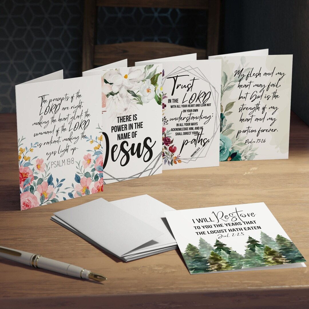 Scripture Printable Cards, Christian Cards, Bible Verse Church Sunday ...