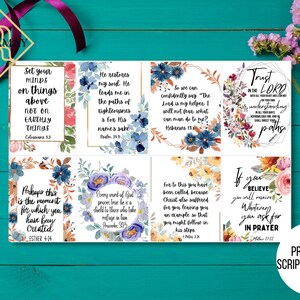 Mini Scripture Cards, Bible Verse Cards, Encouragement, Inspirational ...