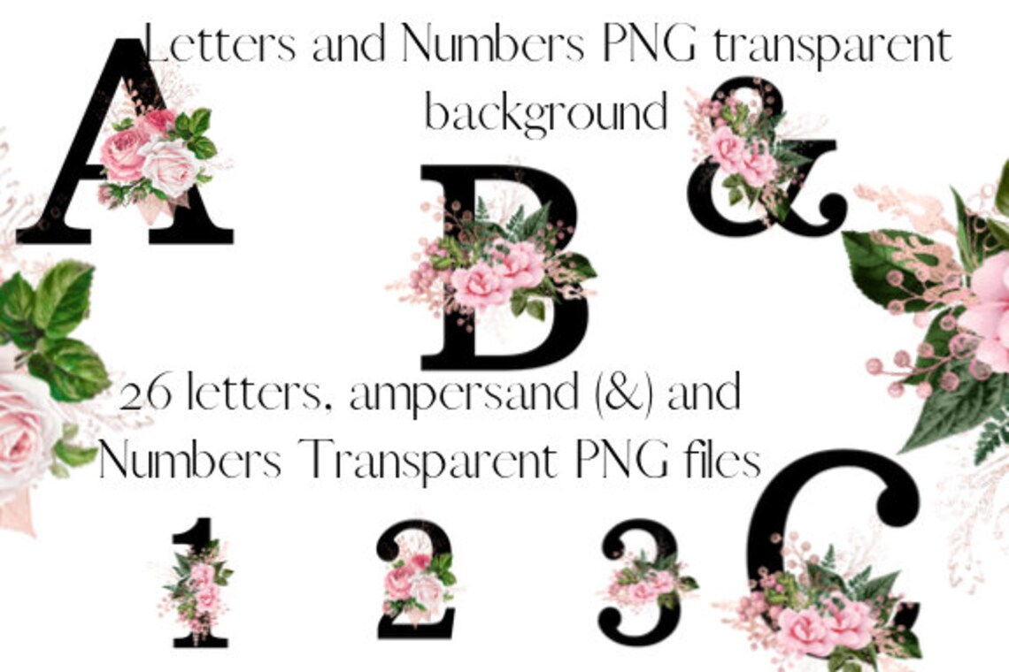 Alphabet Clip Art Banner Letters Numbers Clipart Alphabet - Etsy