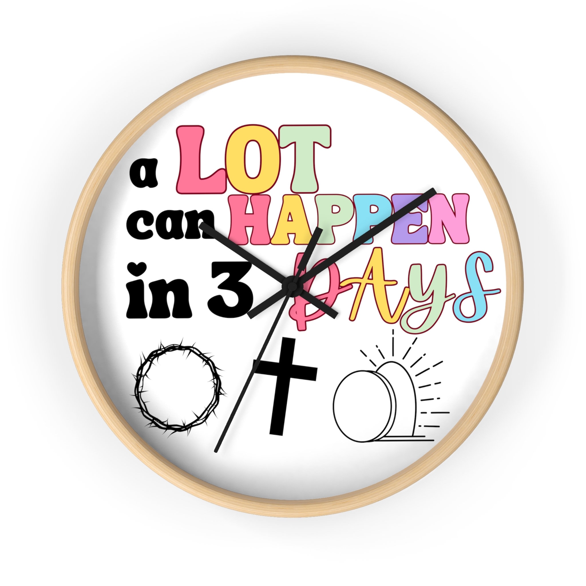 Jesus Easter Wall Clock, Christian Wall Clock Decor, Transform Your ...