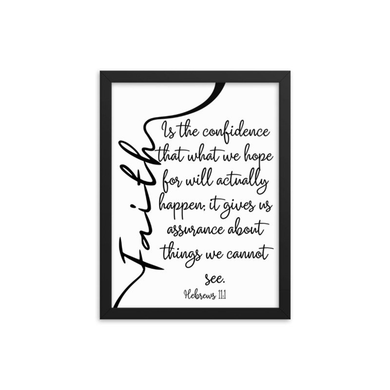 Faith Wall Decor, Christian Artwork, Hebrews 11 1, Bible Verse Poster ...