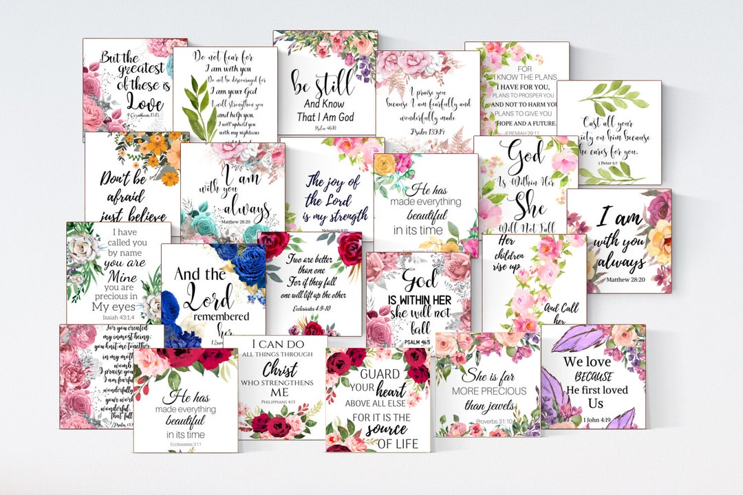 Bundle Scripture Cards, 80 Bible Verse Cards, Scripture Cards ...