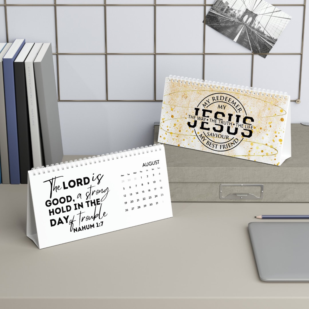 Desktop Calendar: Bible Verse Every Day, Desk Calendar (2025 Grid ...