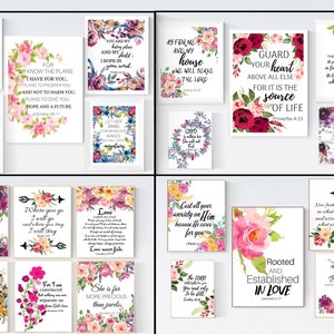 Bible Verse Bundle, Printable Set, Christian Bundle, Bible Verse Set ...