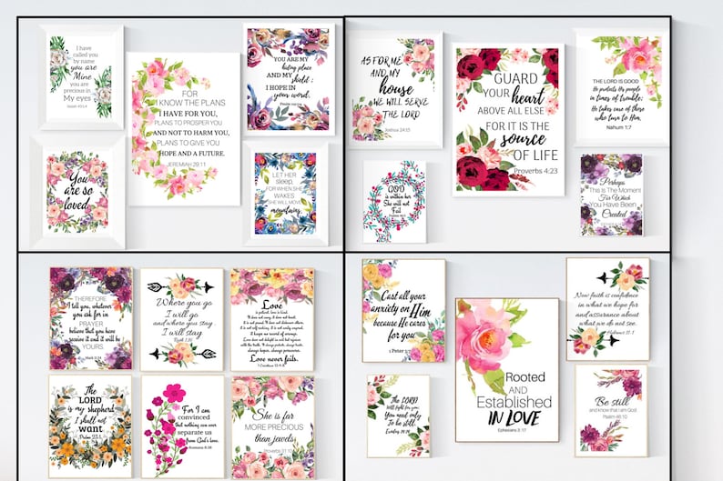 Bible Verse Bundle Printable Set Christian Bundle Bible | Etsy