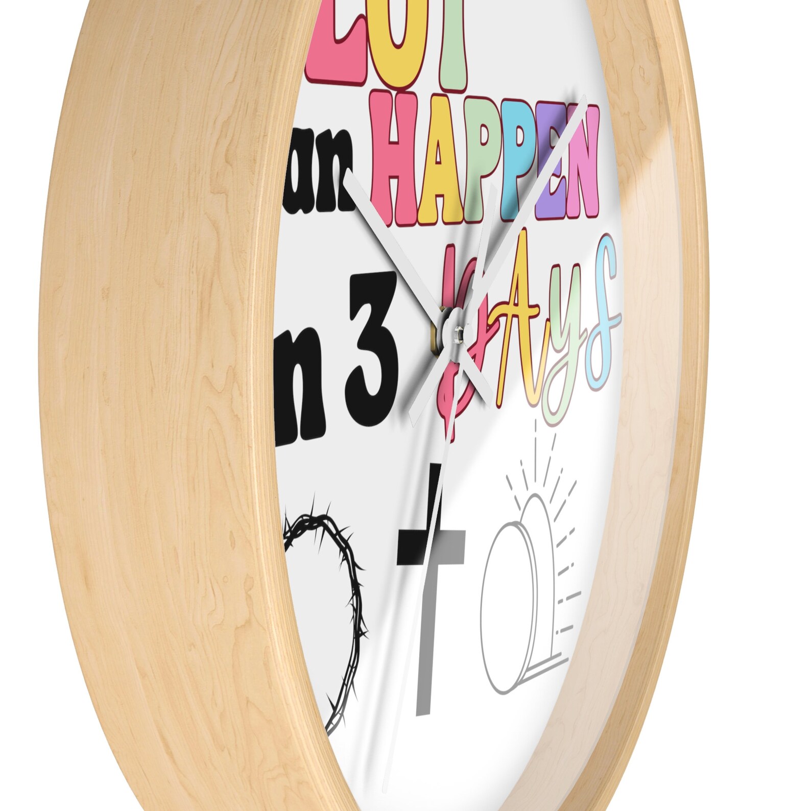 Jesus Easter Wall Clock, Christian Wall Clock Decor, Transform Your ...