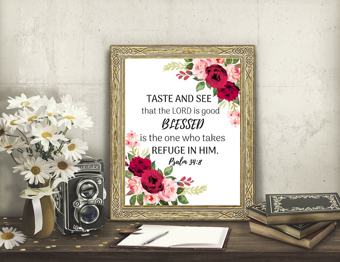 Taste and See That the LORD is Good Wall Art Psalm 34:8 - Etsy