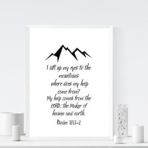 Psalm 121, Christian Artwork, Biblical Wall Art, Psalm Printable ...