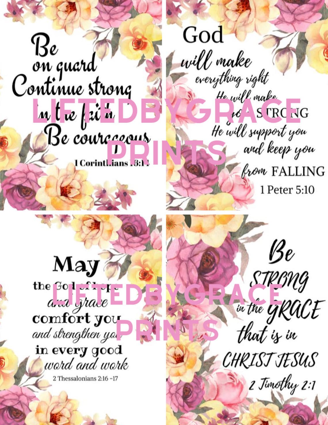Printable Bible Cards Christian Printable Cards Set of 12 - Etsy