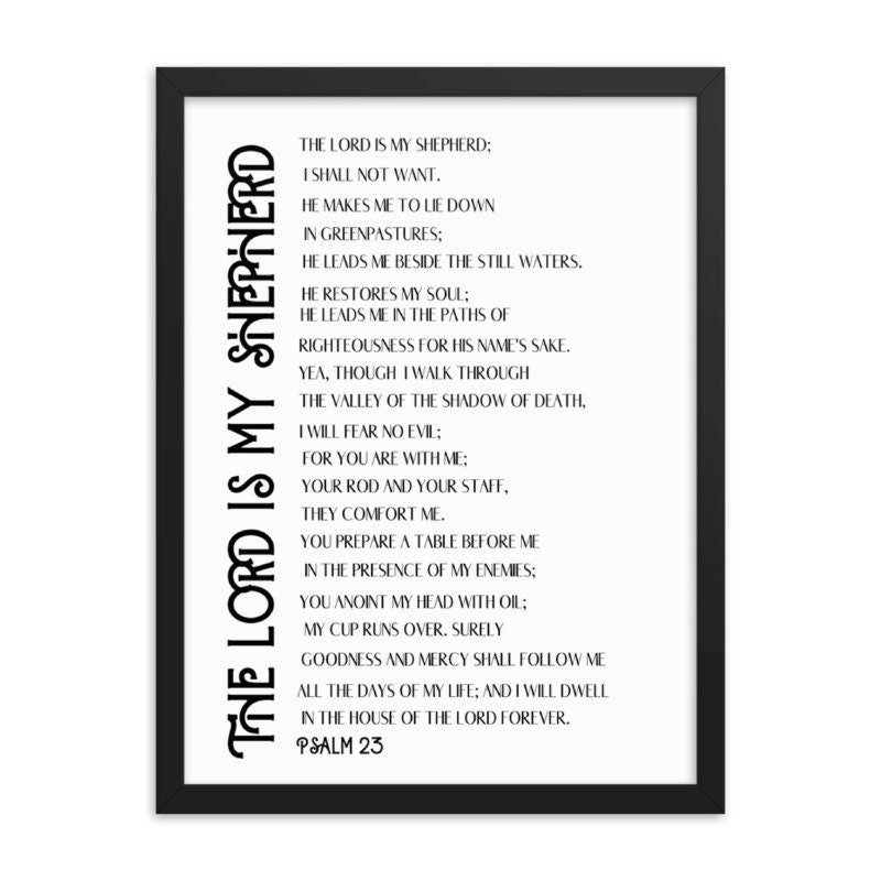 Christian Artwork Psalm 23 the Lord is My Shepherd Bible - Etsy