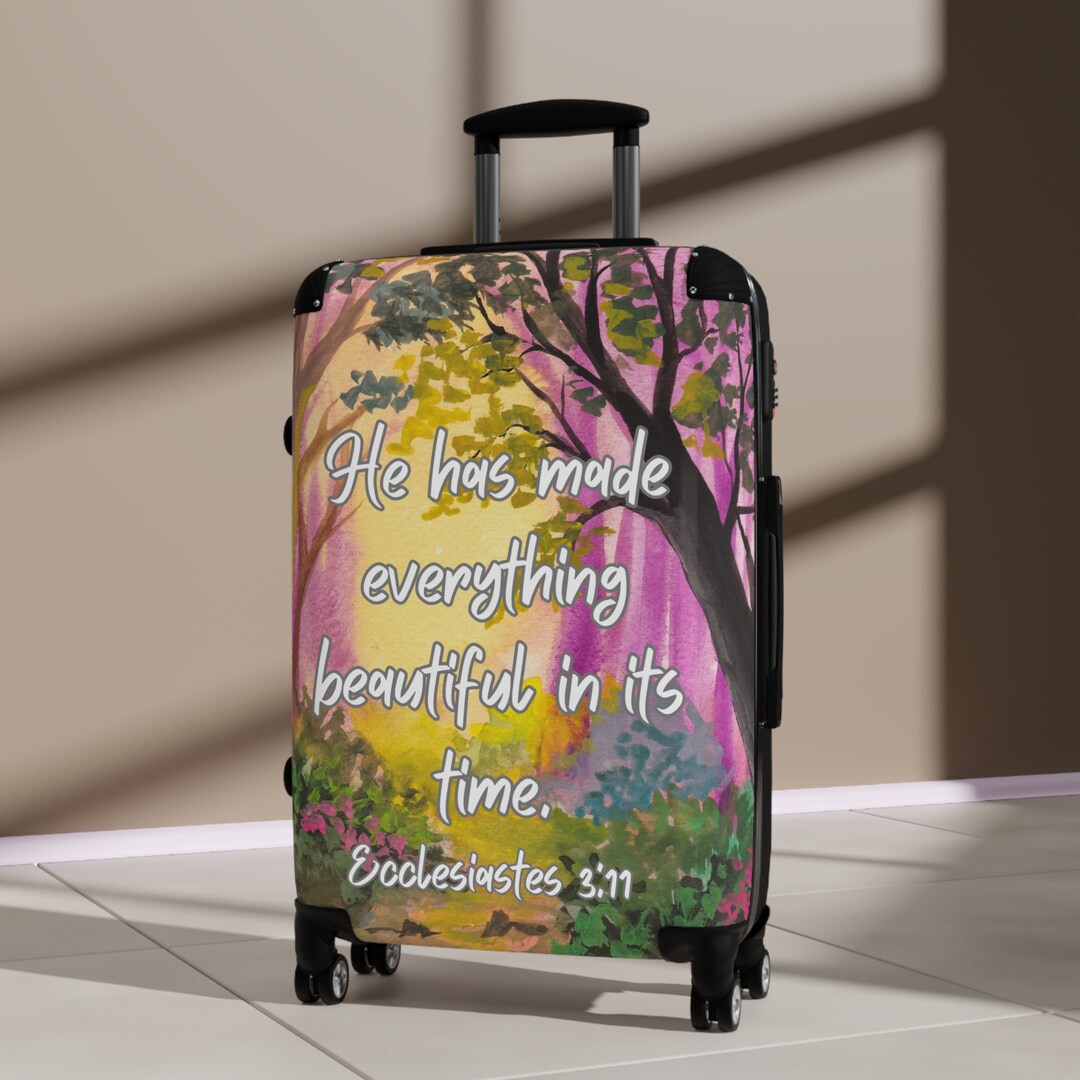 Bible Verse Suitcase, Christian Suitcase, Suitcase With Wheels ...