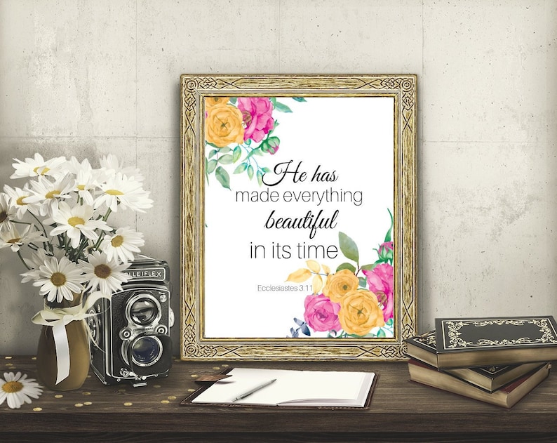 He Has Made Everything Beautiful in Its Time Ecclesiastes - Etsy