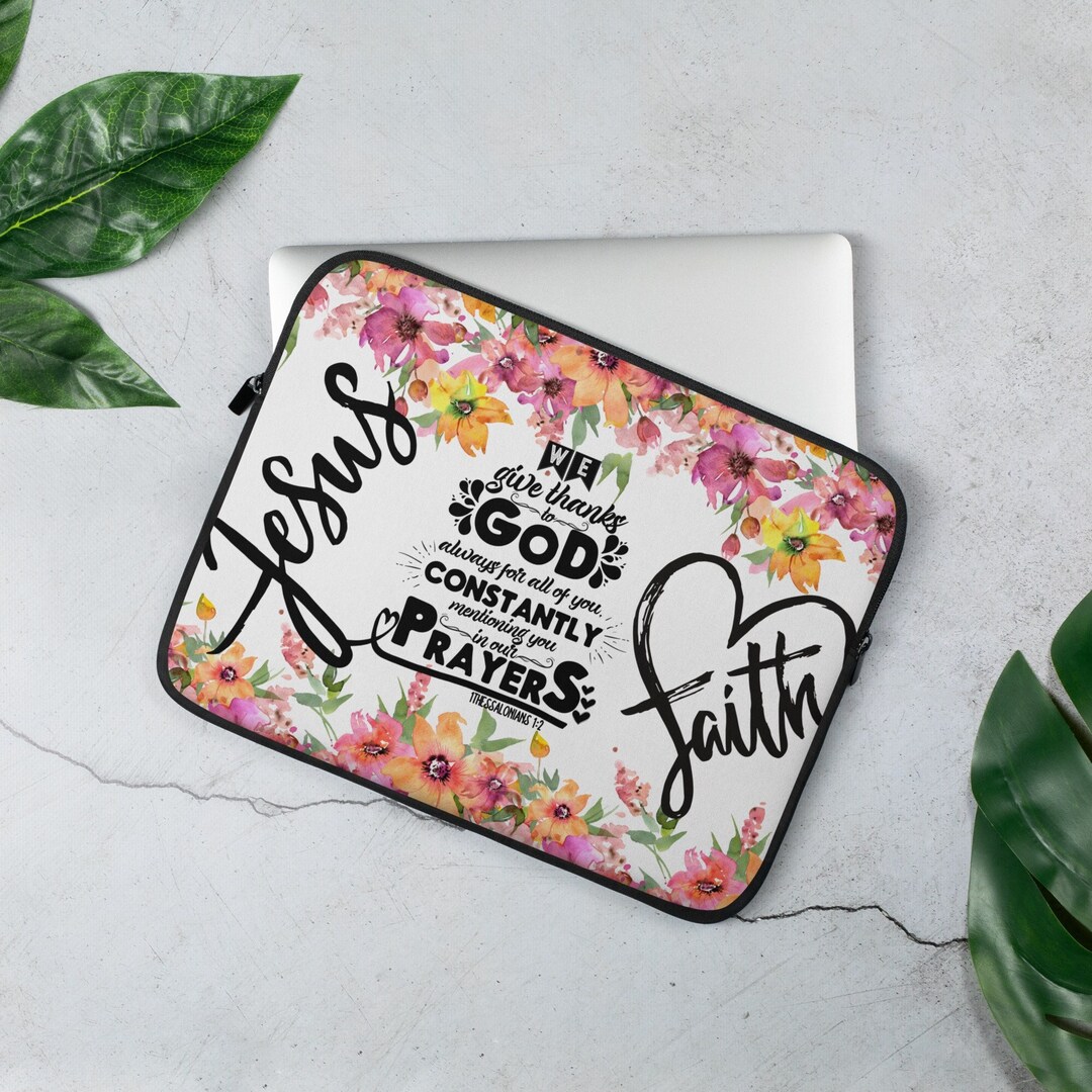 Laptop Bag Women, Laptop Sleeve, 15 Inch Laptop Bag, Bible Verse Laptop ...