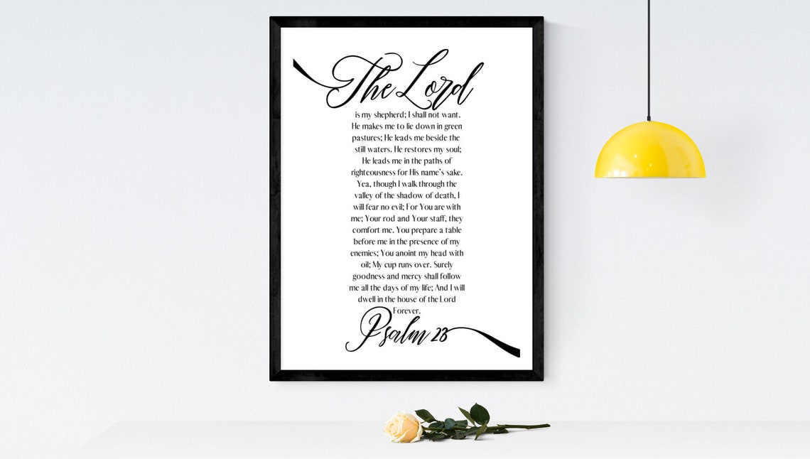 Psalm 23, Christian Artwork, the Lord is My Shepherd, Psalm 23 ...