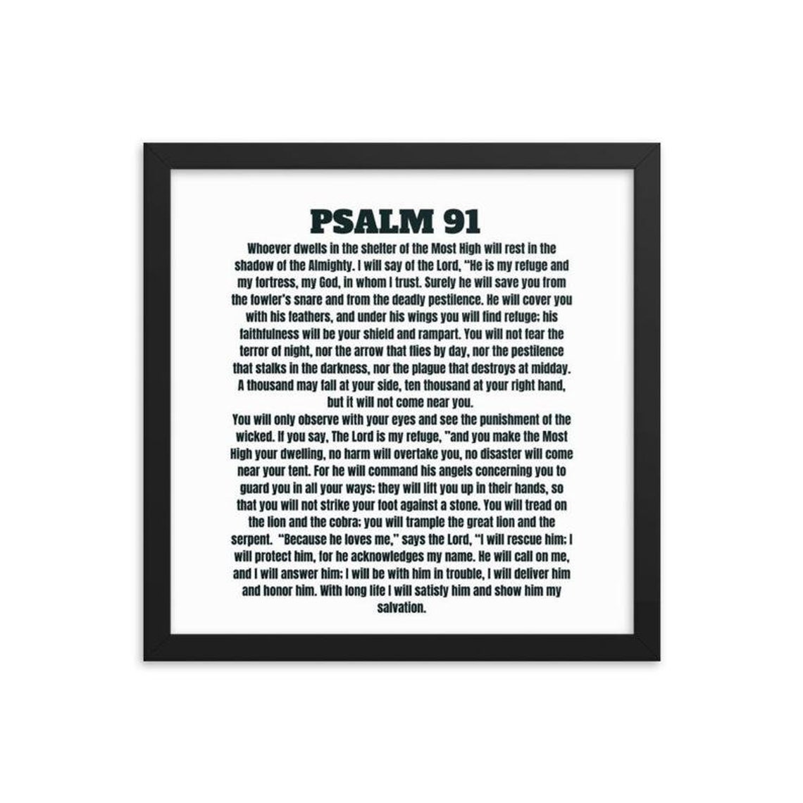 Psalm 91 Wall Hanging, Scripture Wall Art, Christian Home Decor ...