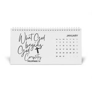 Desktop Calendar: Bible Verse Every Day, Desk Calendar (2025 Grid ...