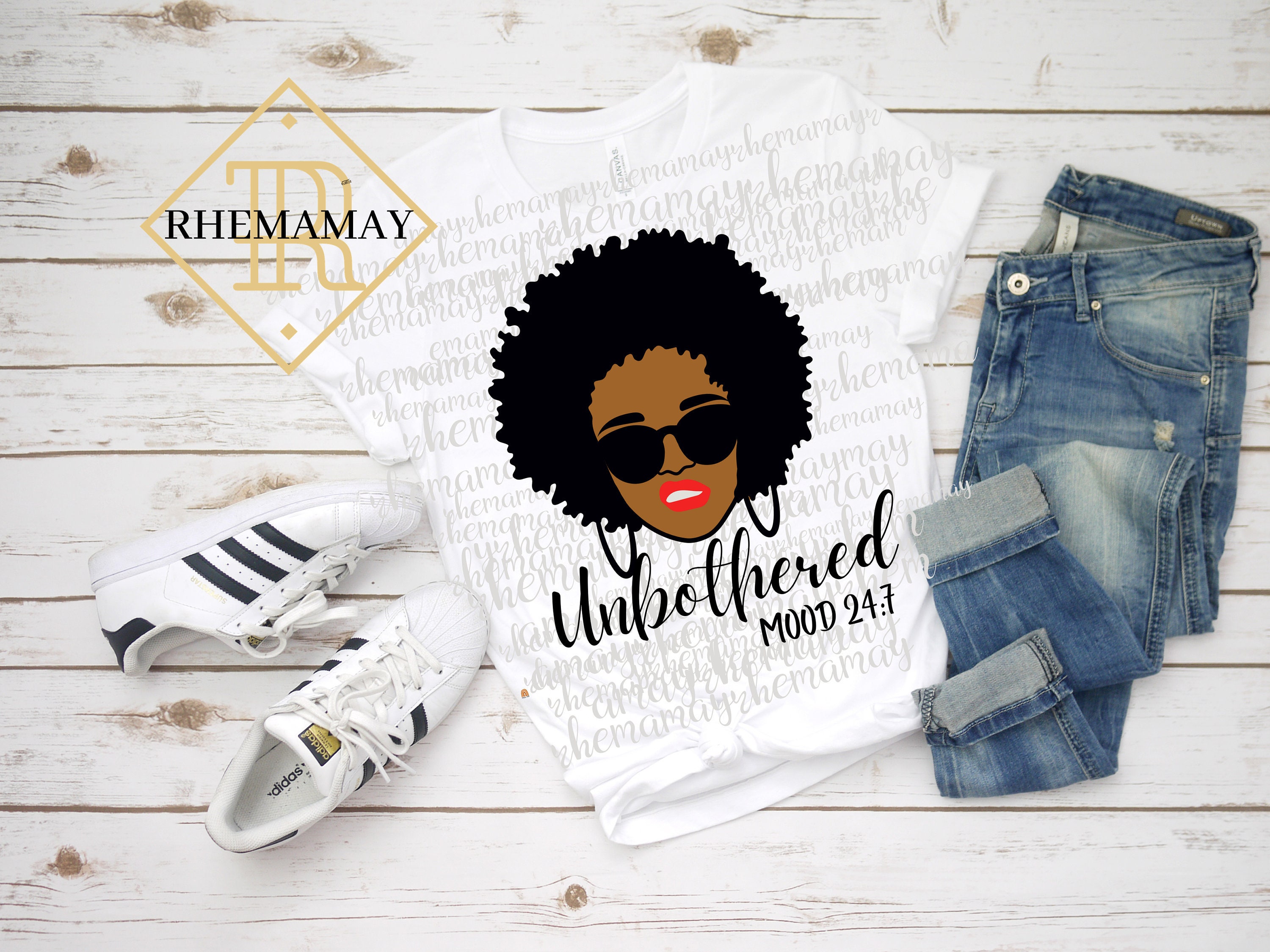 Unbothered Png Mood 24:7 Black Woman Png T Shirt Designs | Etsy