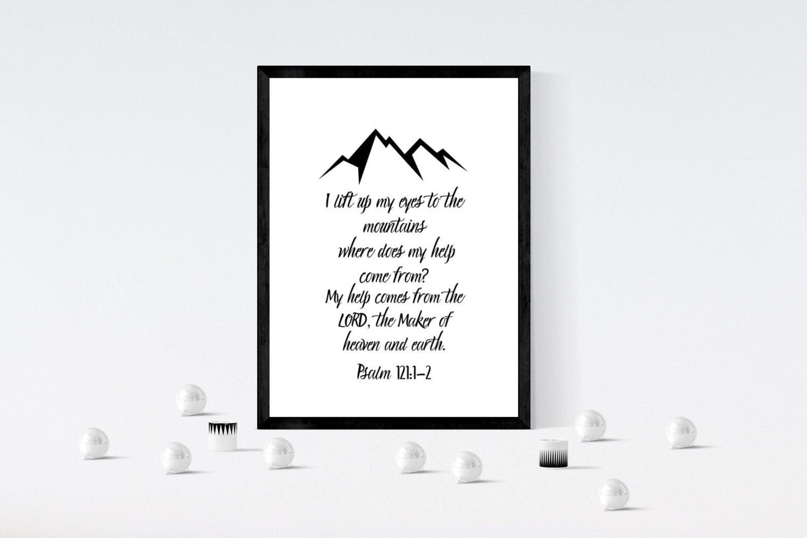 Psalm 121 Christian Artwork Biblical Wall Art Psalm - Etsy