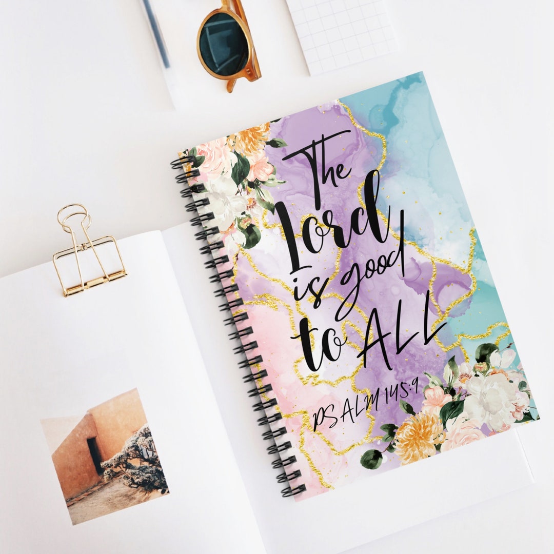 Christian Journal, Bible Journal Spiral, Scripture Journal, Bible Verse ...