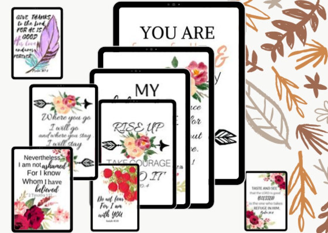 Printable Bible Cards Christian Printable Cards Set of 12 - Etsy