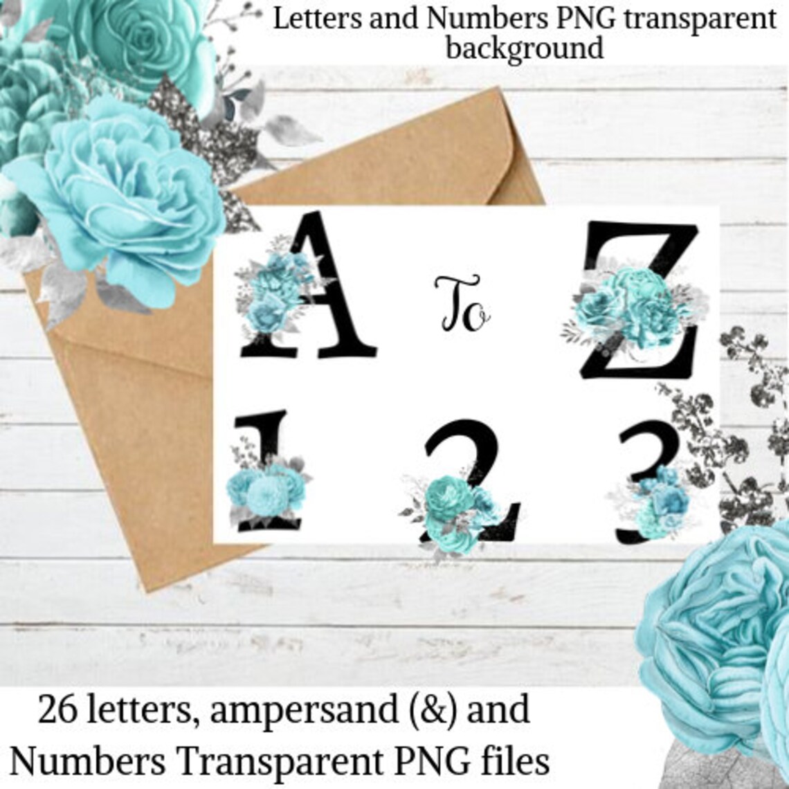 Wedding Alphabet, Floral Letters, Digital Letters, Font Clipart, Floral ...