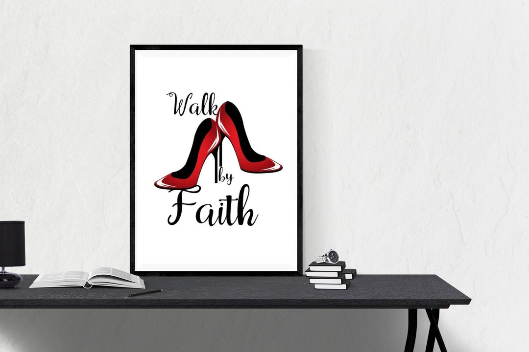 Walk by Faith A4 Print Bible Poster Scripture Wall Art Decor Walk by ...