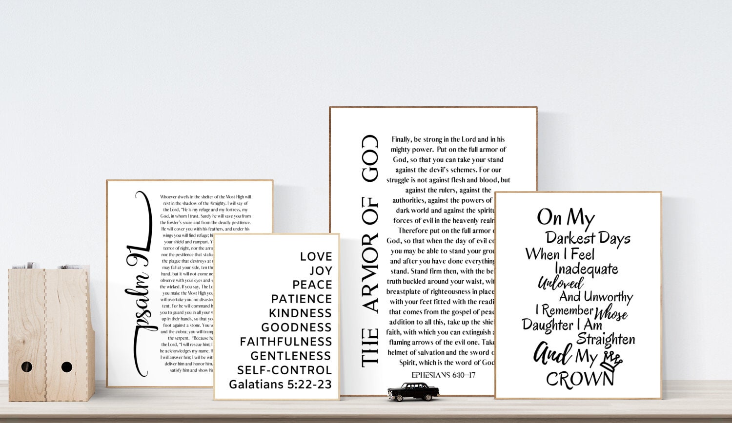 Set Of Four Scripture Wall Art Biblical Art Christian Print | Etsy