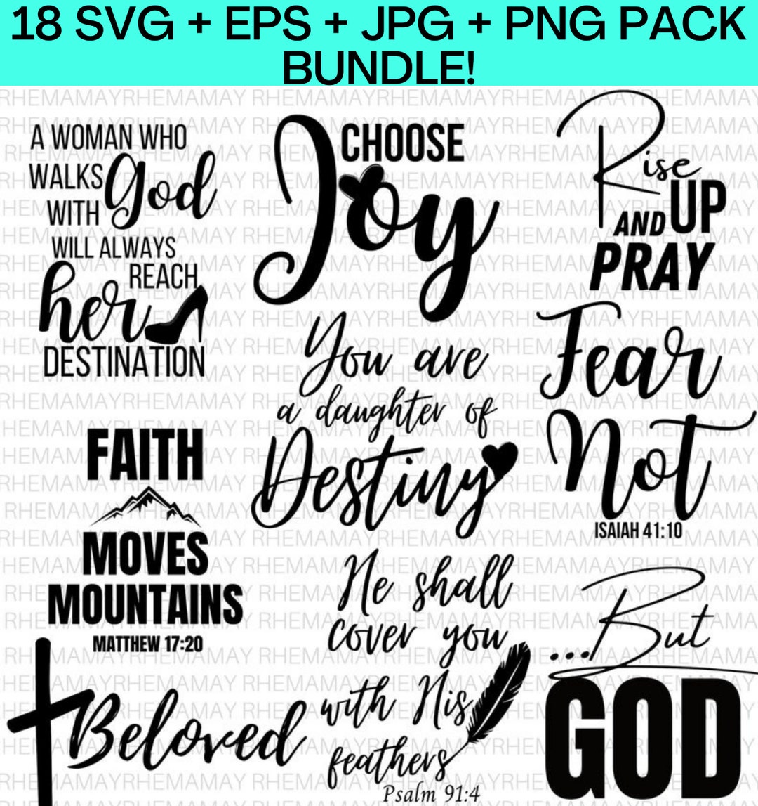Scripture Svg, Svg Christian Bundle, Religious Png, Bible Verse Svg ...