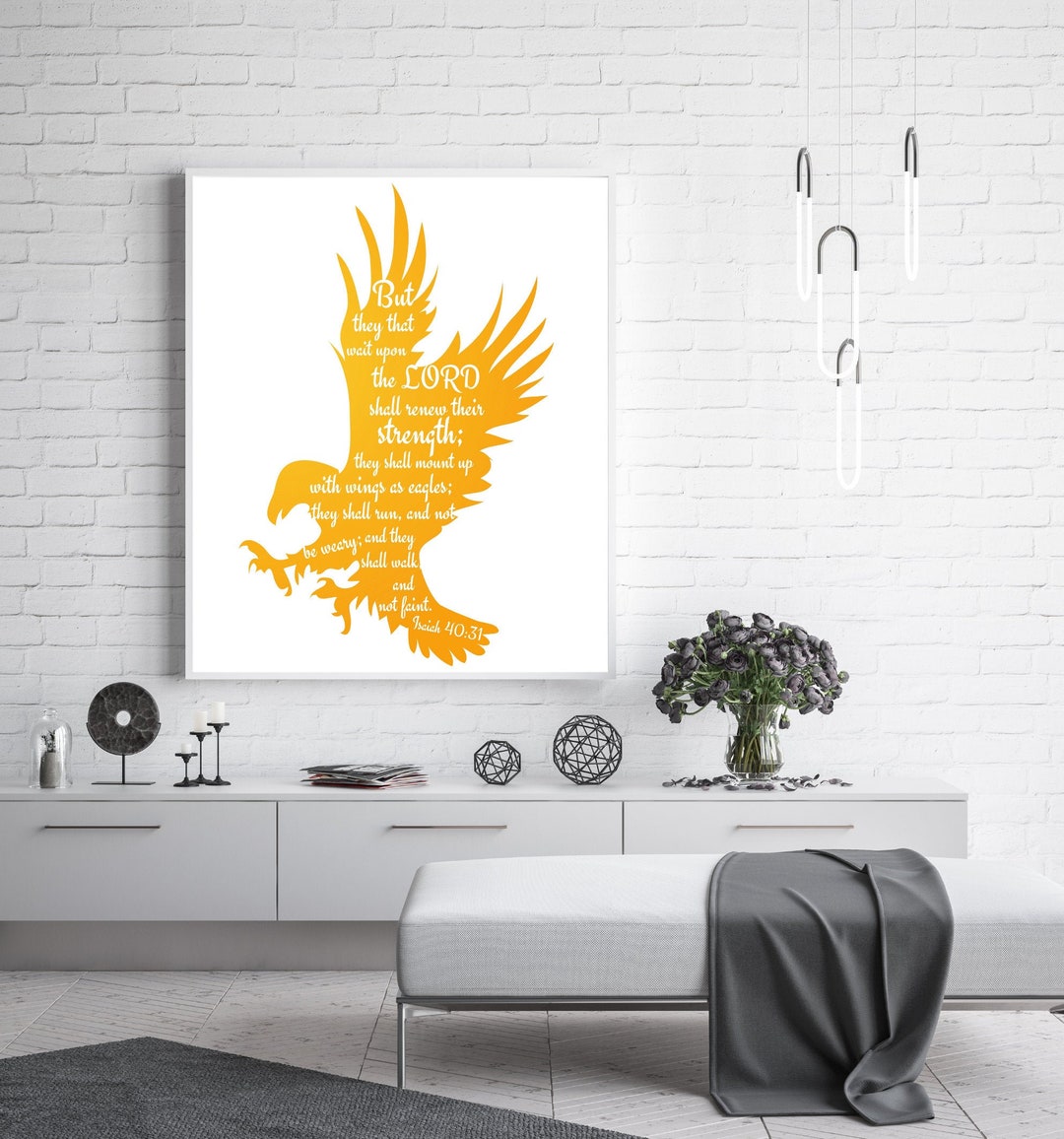Eagle Printable, Bible Art Work, Scripture Printable, Eagle Print ...