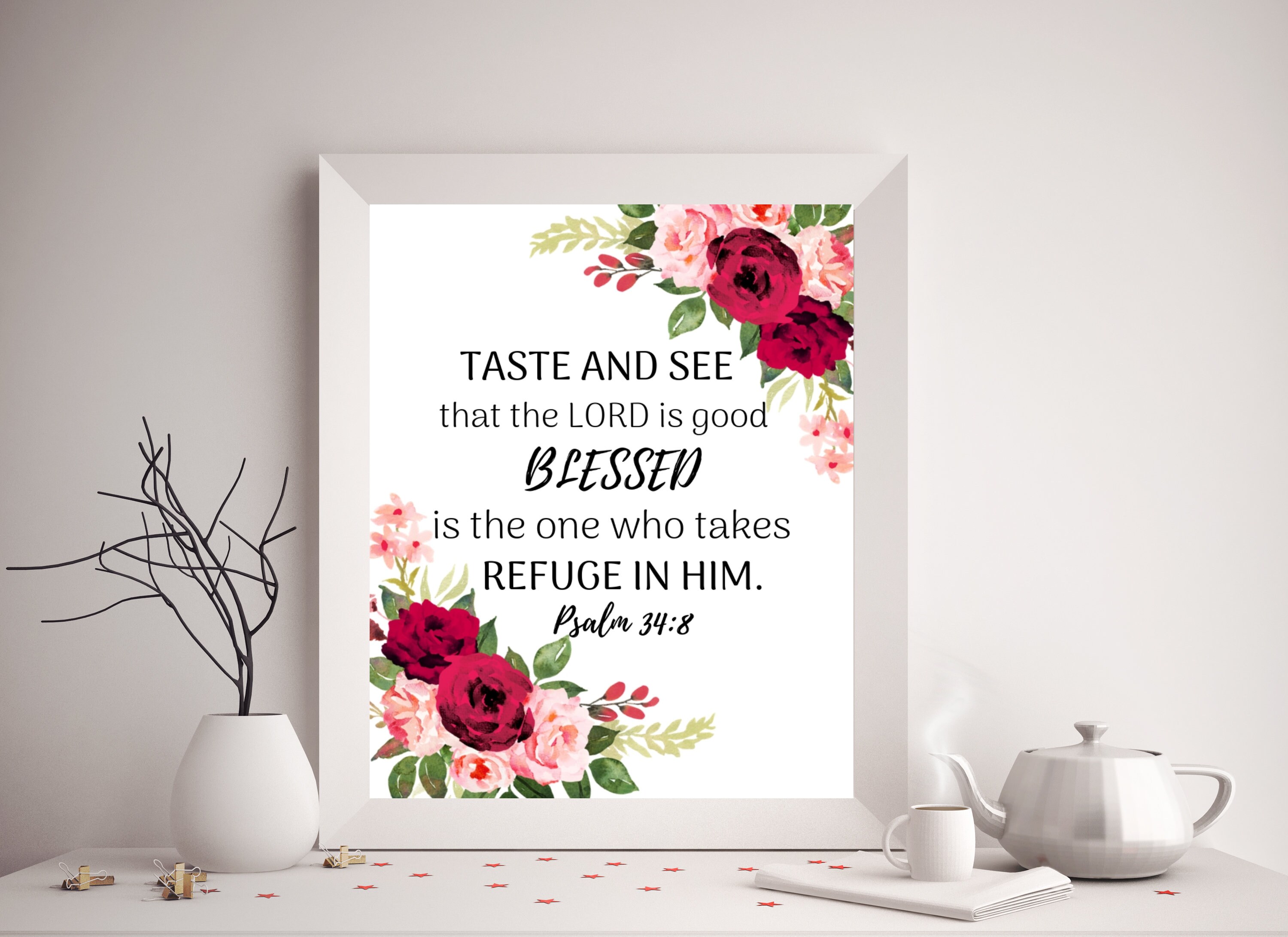 Taste and See That the LORD is Good Wall Art Psalm 34:8 - Etsy
