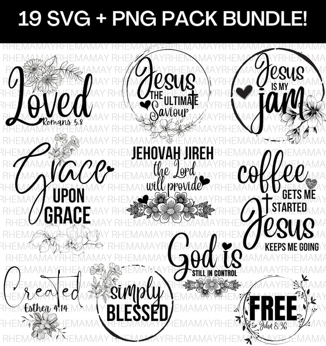 Christian Bundle Svg, Bible Verse Svg, Scripture Svg, Jesus Svg ...